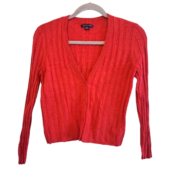 American Eagle Outfitters | Sweaters | American Eagle Red Rib Knit ...